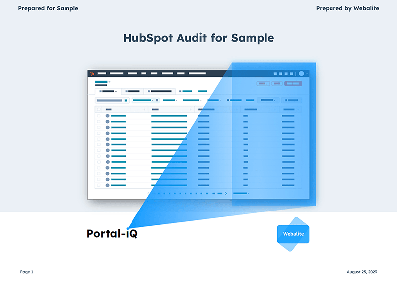 HubSpot Audits from Portal-iQ – Work Smarter with HubSpot